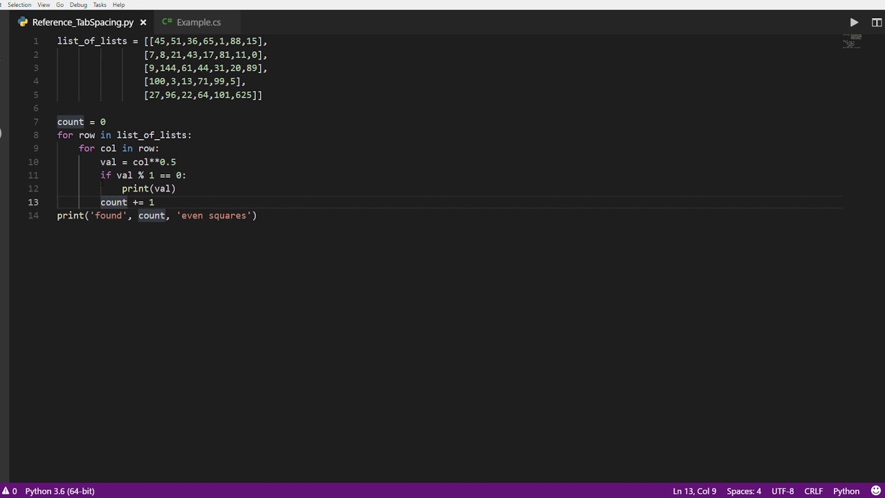 Python Tabs and Indentation