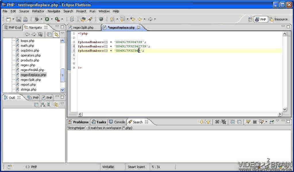 PHP5: 20-Replacing Text preg replace.