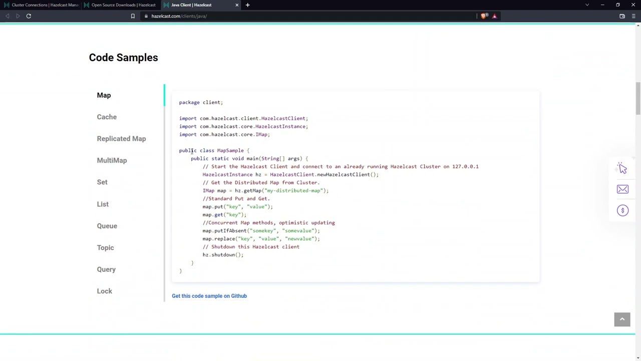 2. Hazelcast java client