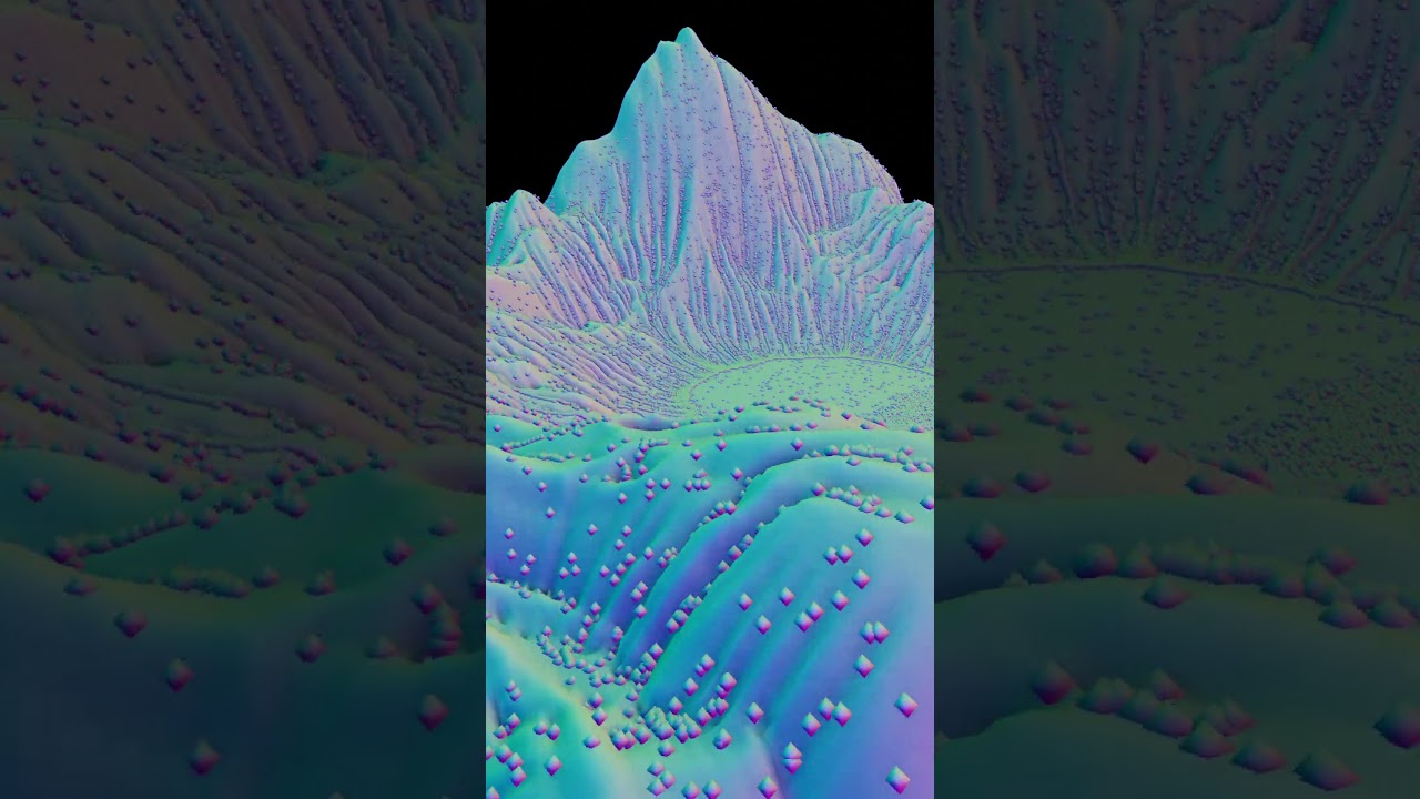 Hydraulic erosion with #Blender simulation nodes