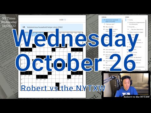 Impressive tetrads [0:07/4:37]  ||  Wed 10/26/22 New York Times Crossword