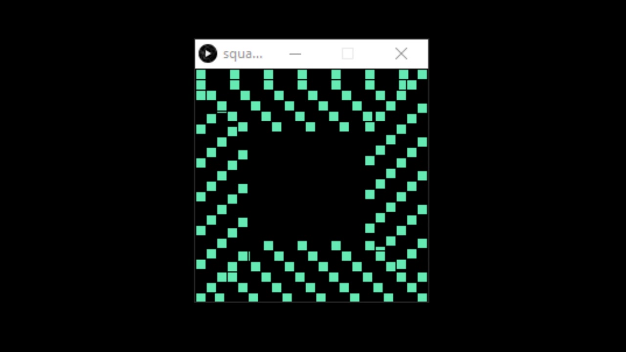 square spiral pattern generator (processing)