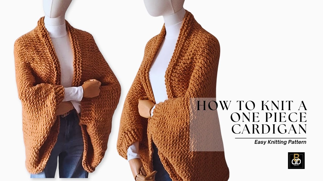 Easy And Beautiful Knitting Pattern | One-Piece Cocoon Cardigan