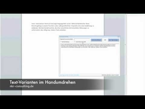 nkr Text Machines - Synonyme automatisch einfügen