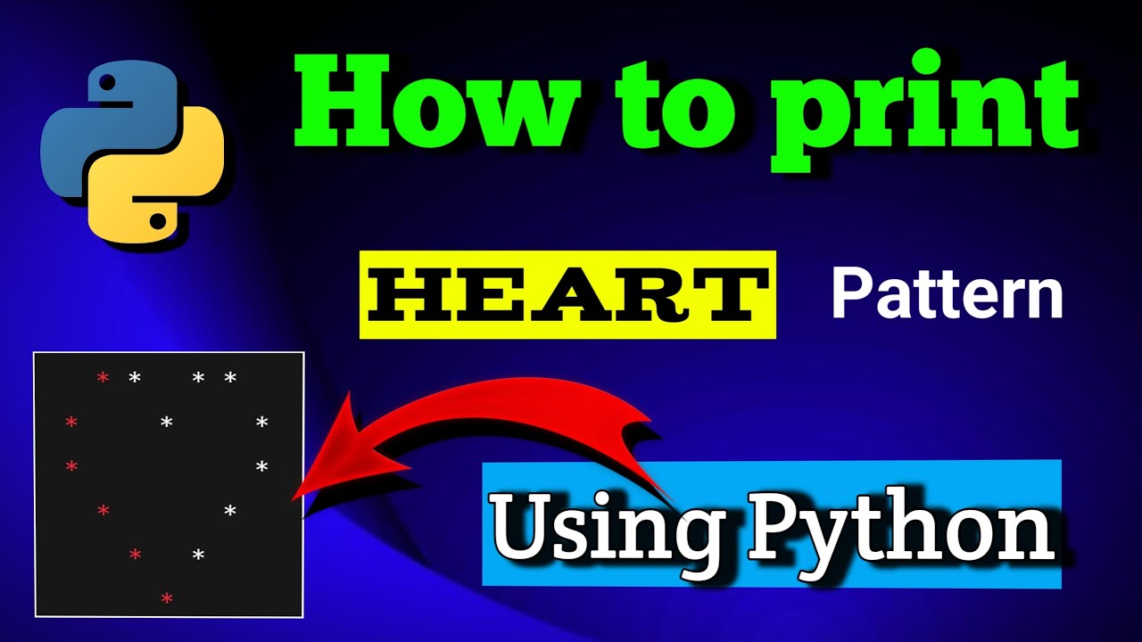 Print Heart Pattern  using Python | Python programming | beginners 