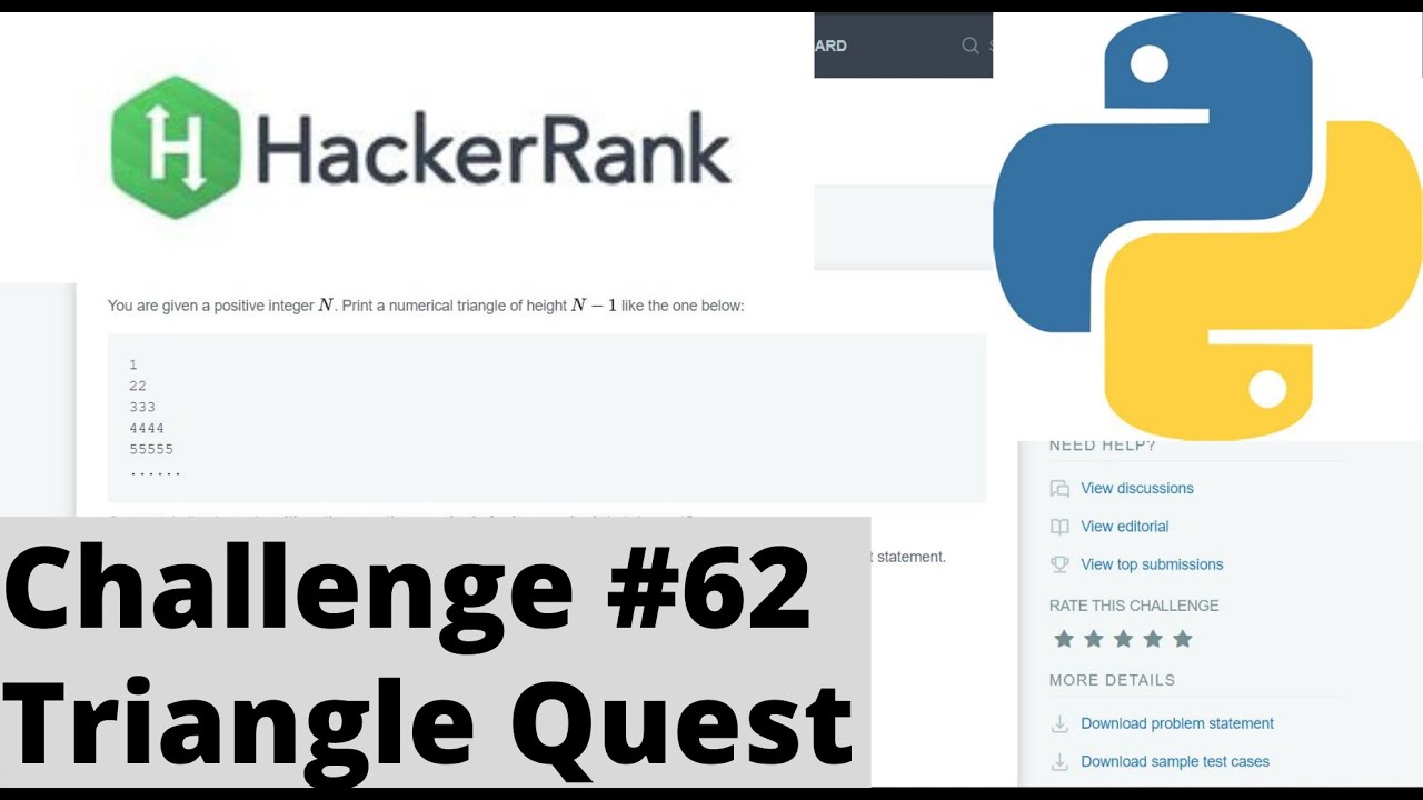 Hackerrank Python | Challenge #62 | Triangle Quest