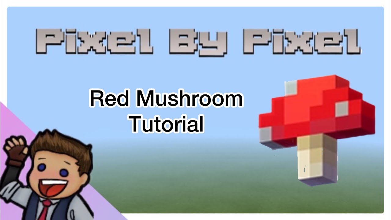 Minecraft Red Mushroom Tutorial | Pixel Art | Pixel By Pixel