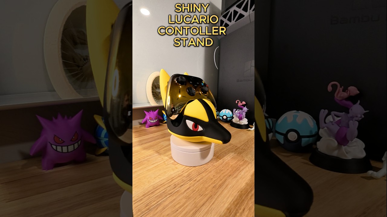 LUCARIO CONTROLLER STAND!! #pokemon #3dprinting #trending #lucario