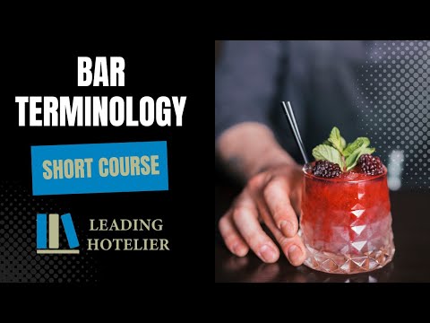Bar Terminology - Food and Beverage Service Training #21