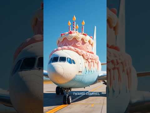 🎂✈️ Sky-High Celebration: The Birthday Cake Plane 🎉🍰