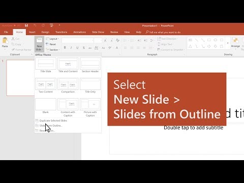 Import a Microsoft Word Outline into a PowerPoint
