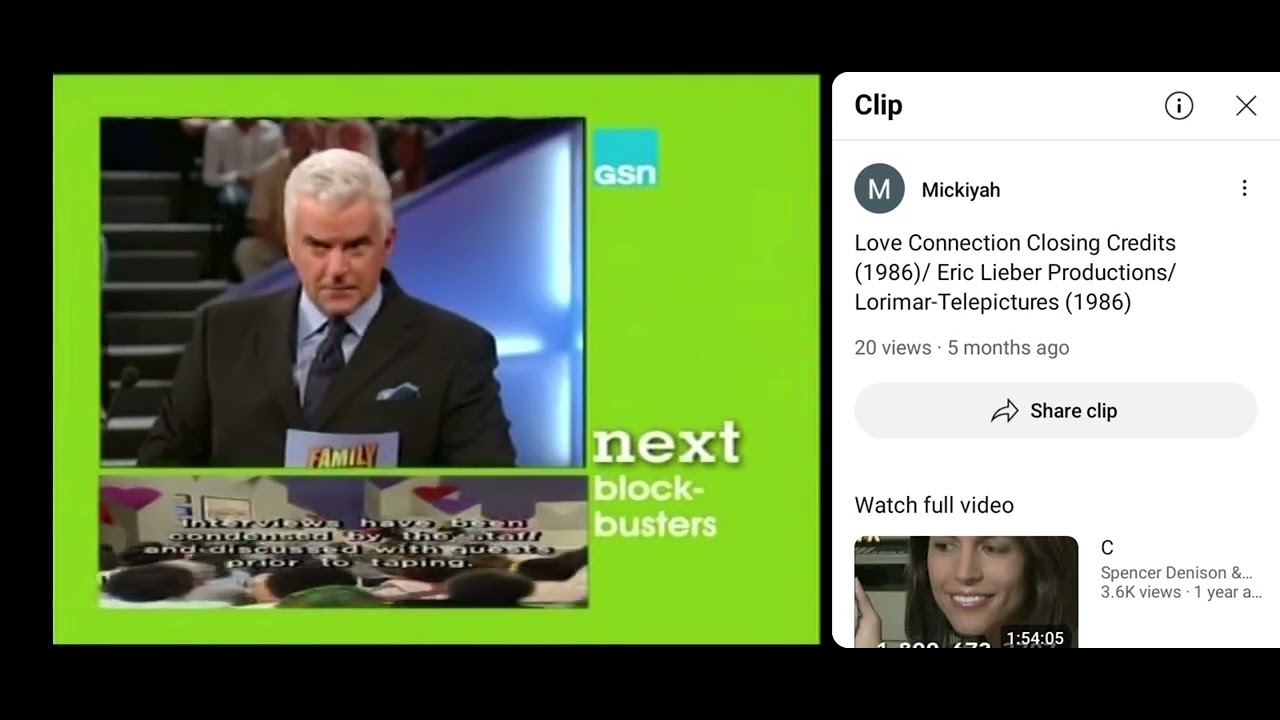 GSN Split Screen Credits (2008: Love Connection)