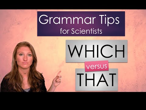 When to use WHICH versus THAT in scientific writing