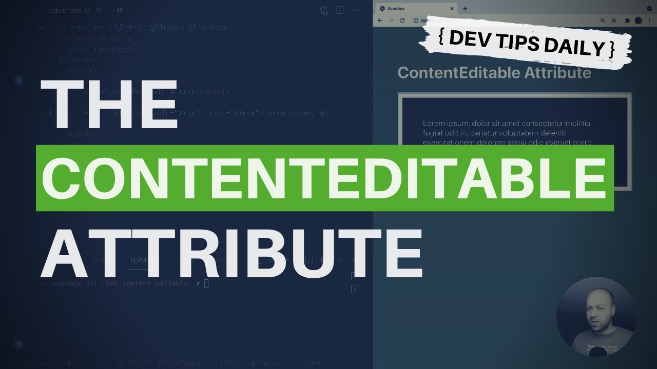 DevTips Daily: The contenteditable attribute