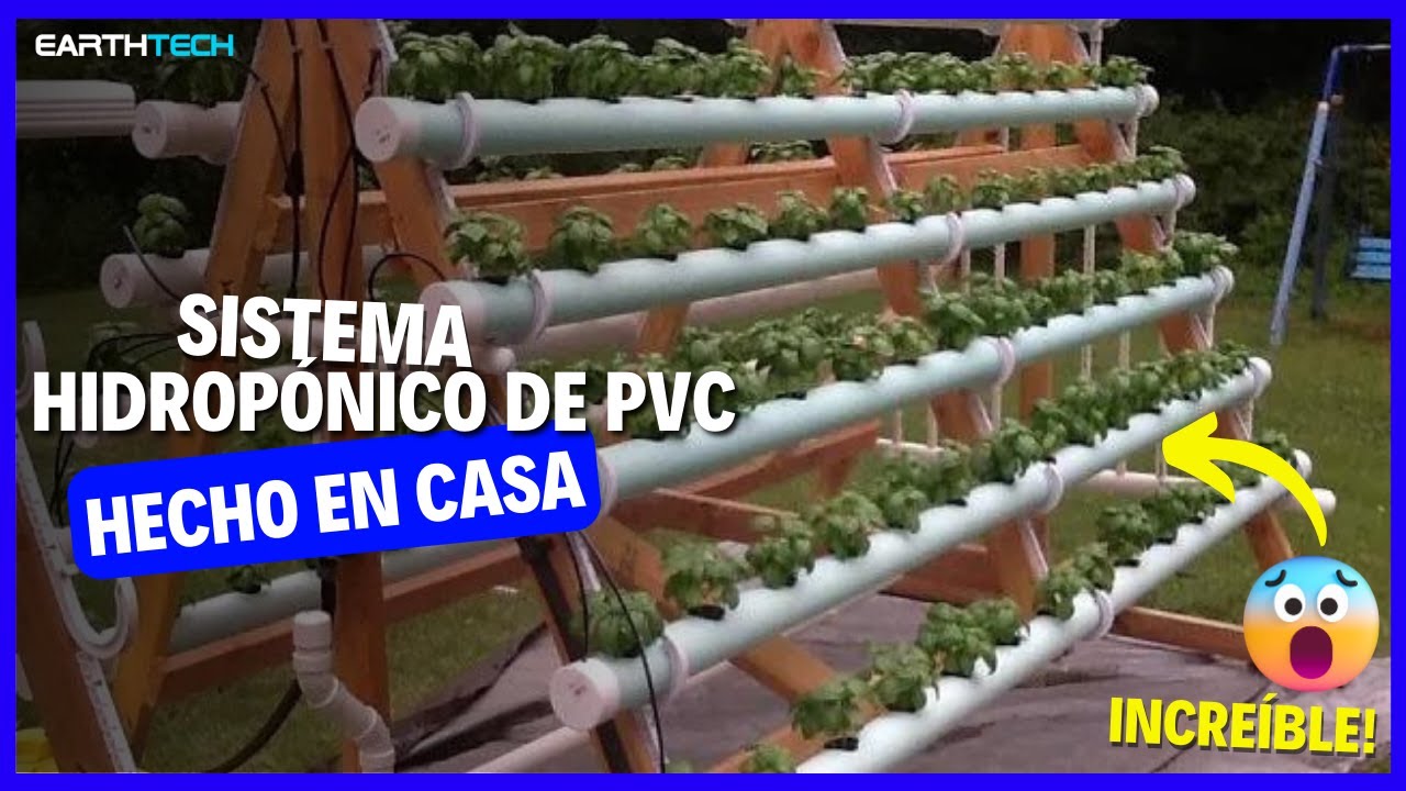 🌱🔧 How to make a hydroponic system at home using PVC pipes 🌿🛠️