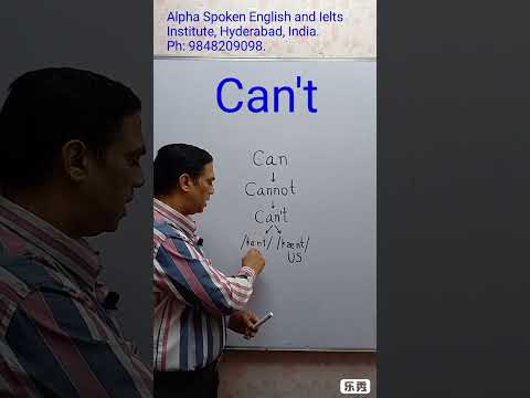 Negative form of Can and short form of Cannot.