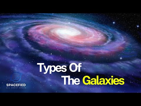 Types of Galaxies in Space - Spiral, Elliptical, Irregular plus more