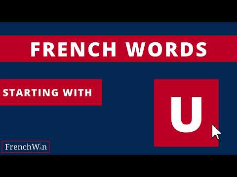 French Words Starting With U - FrenchWin