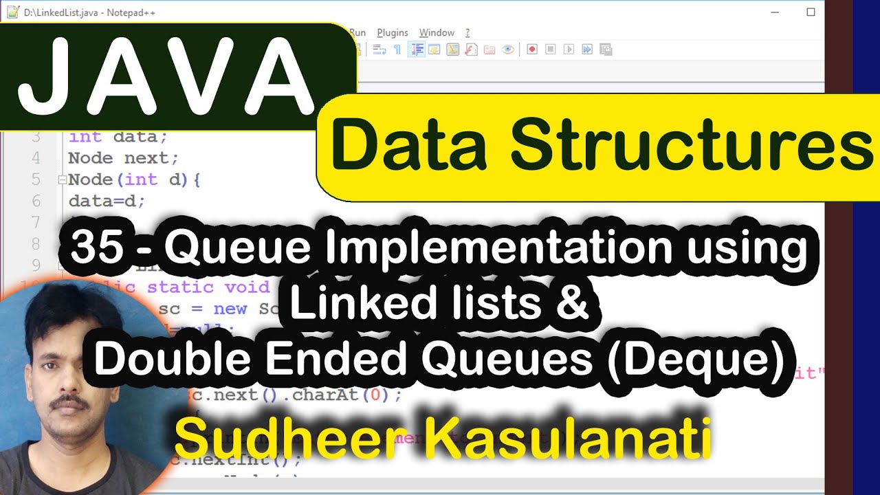 Java DS 35 - Queue Implementation Using Linked List
