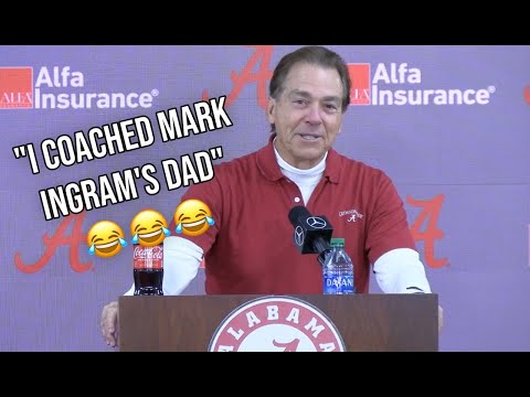 Alabama Football's Nick Saban gives Hilarious response about now coaching former players kids 😂😂😂