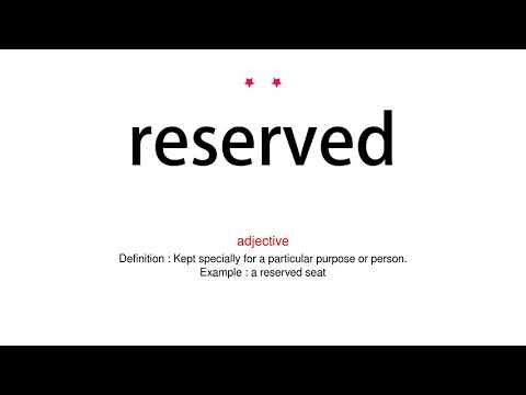 How to pronounce reserved - Vocab Today