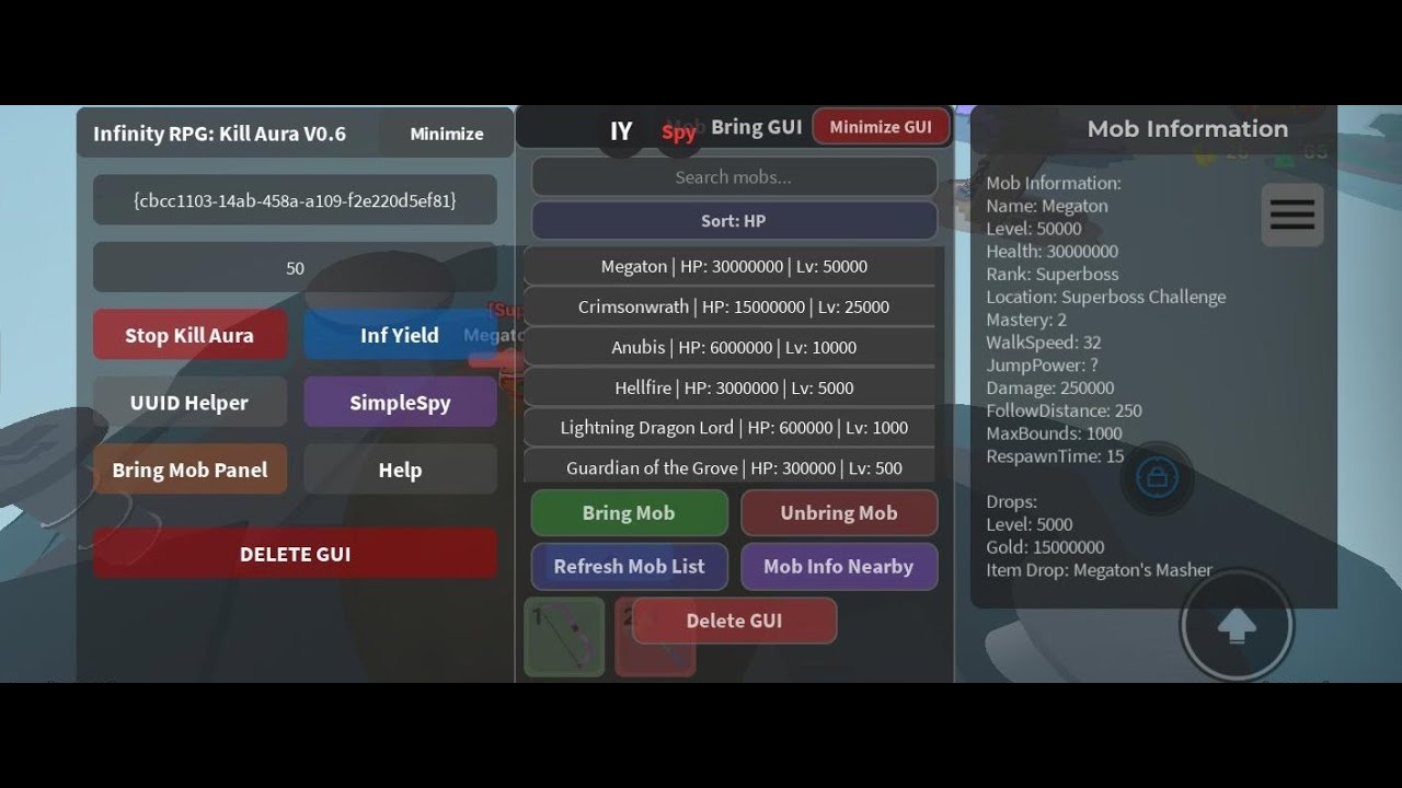 INFINIT RPG (REVAMPED) KILL AURA SCRIPT (KEYLESS)