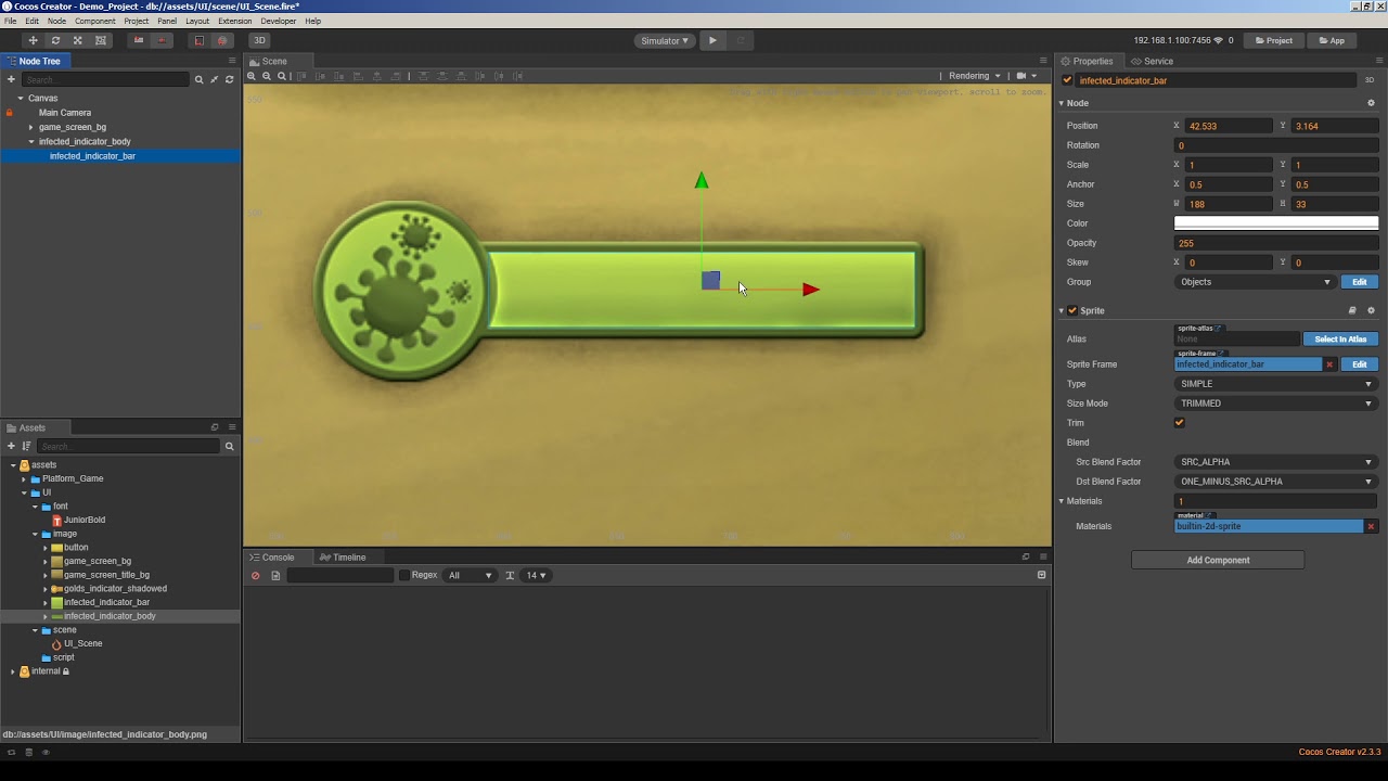 Cocos Creator - UI Elements: Button and Progress Bar