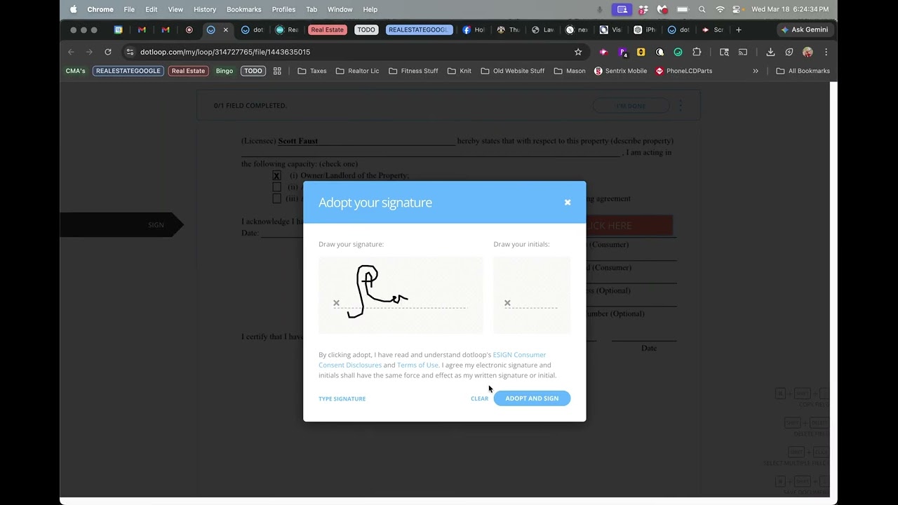 How to e-sign a DotLoop document