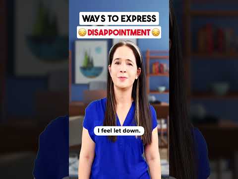 Ways to Say DISAPPOINTED
