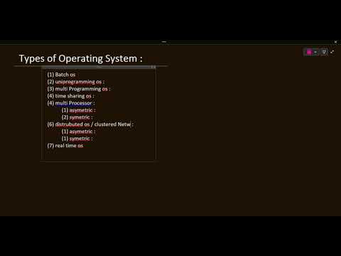 Types of operating System