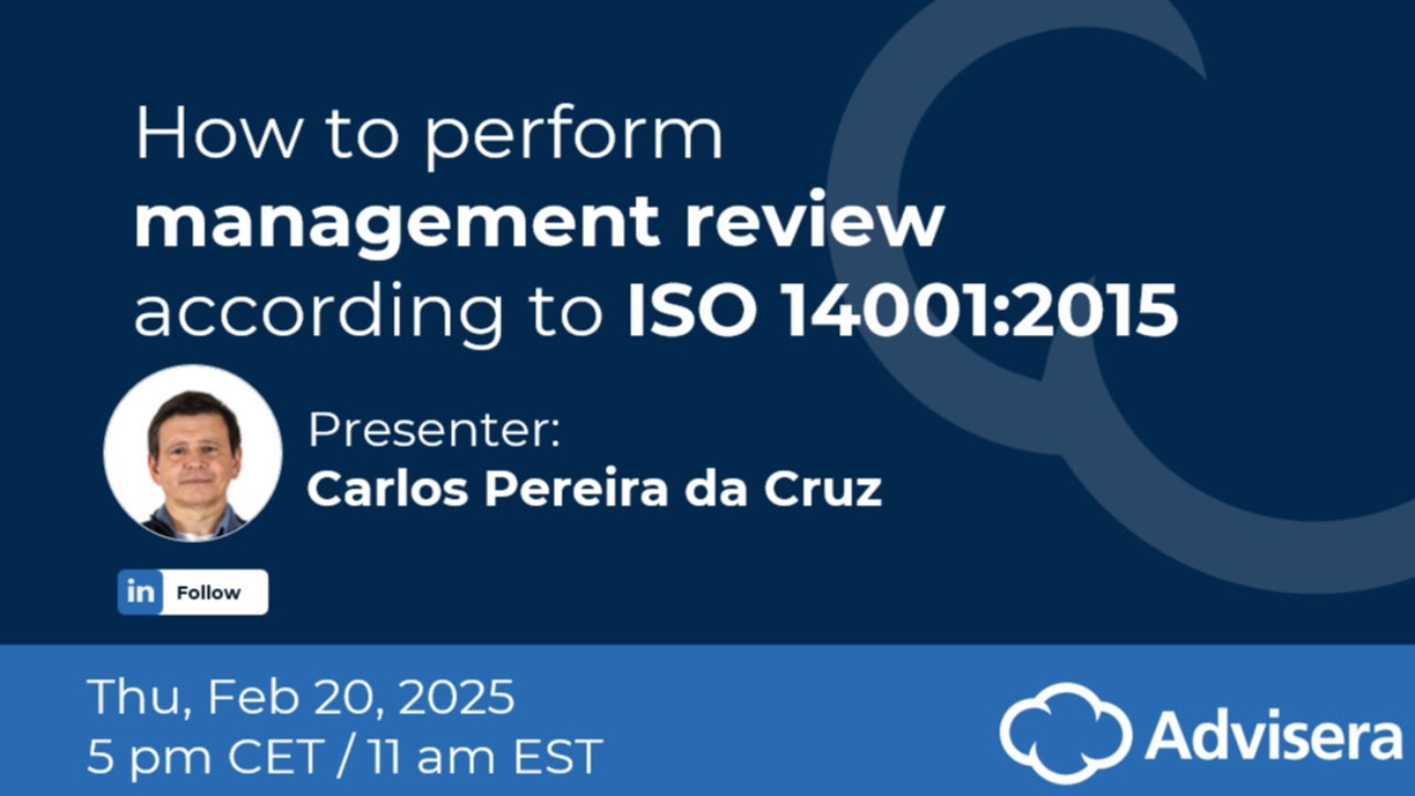 How to perform management review according to ISO 14001:2015 [live webinar]