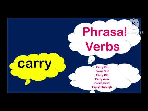 daily use phrasal verbs with CARRY |carry on, carry off, carry out, carry over, carry away , #carry
