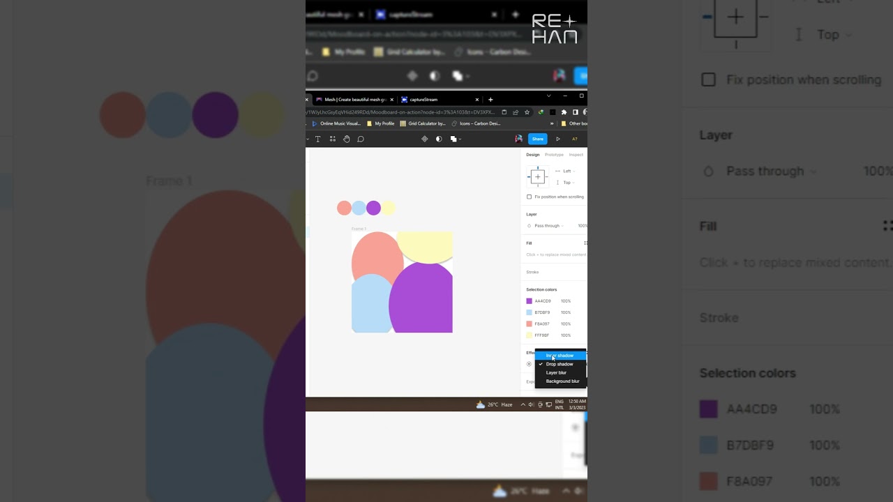 Create Stunning Mesh Gradients in FIGMA #uidesign #figmadesign #speedart