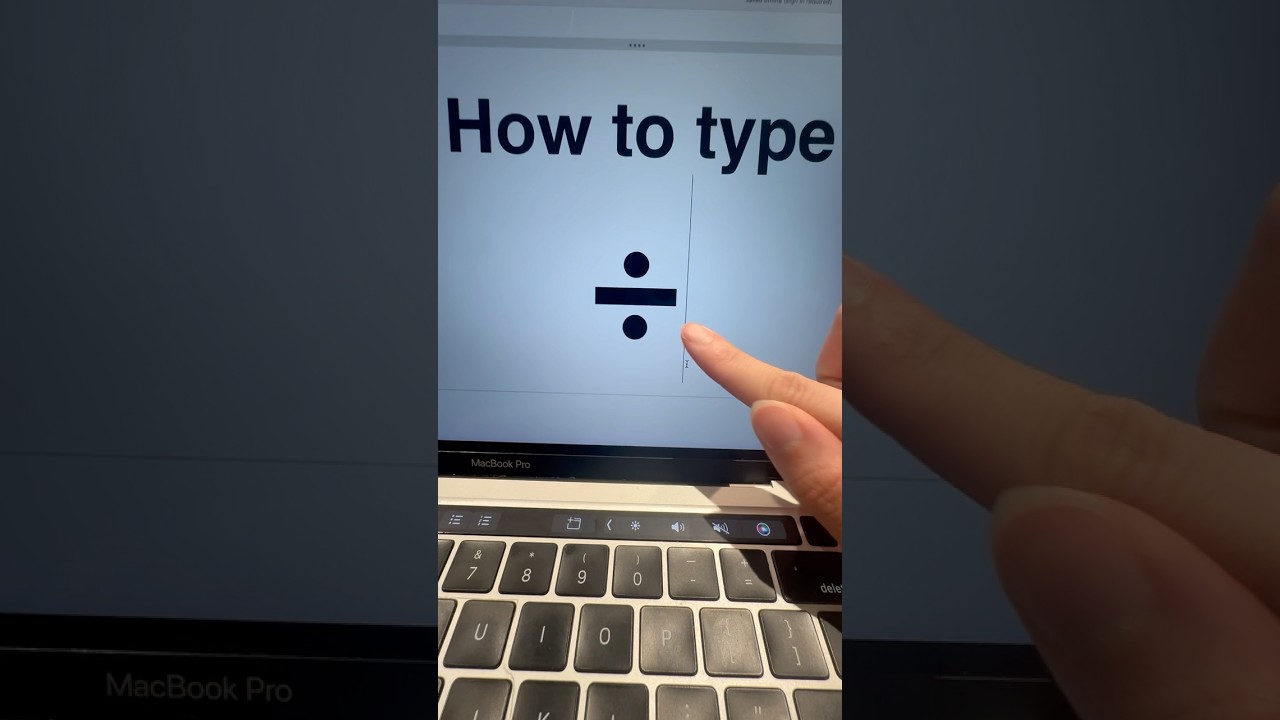How to type ÷ Division sign #macbooktips #keyboard #macshortcuts
