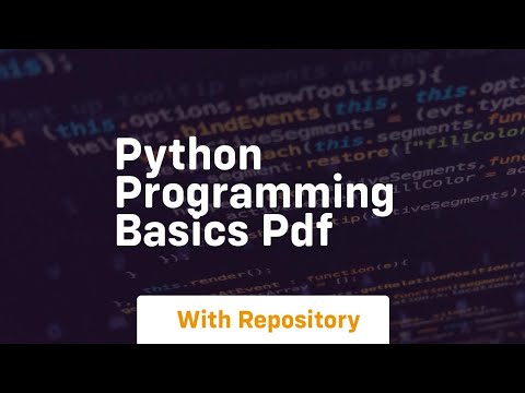python programming basics pdf
