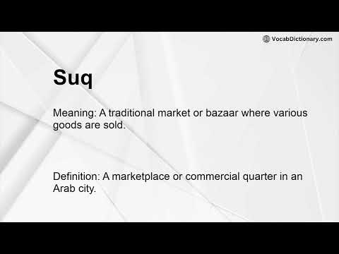 Suq Meaning