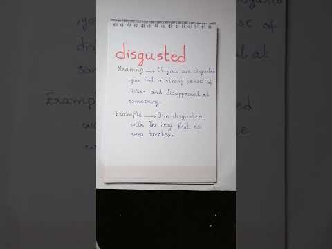 meaning of "disgusted"