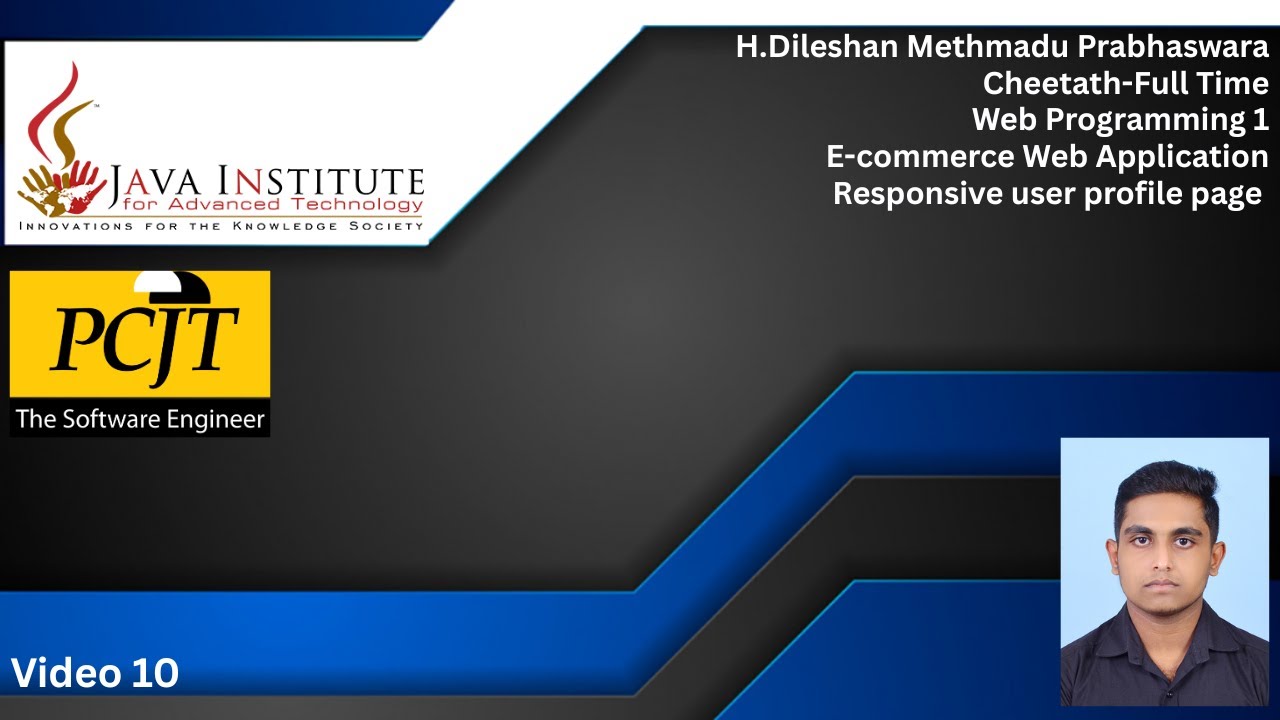 Web Programming 1| Task 10| eShop | 1st year | Java Institute | Dileshan