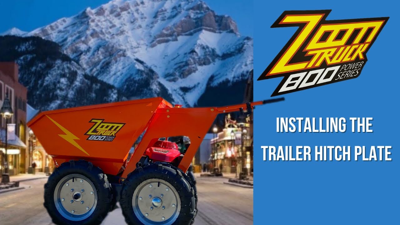 Wheelbarrow// Installing the Trailer Hitch Plate//#landscape