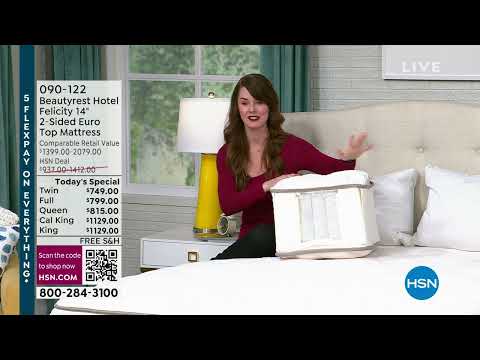 Beautyrest Hotel Felicity 14" TwoSided Euro Top Mattress...