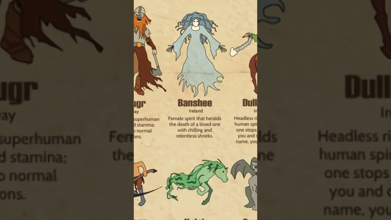 Types Of Mythical Creatures || Banshee || #shorts #viral #mythical #creatures