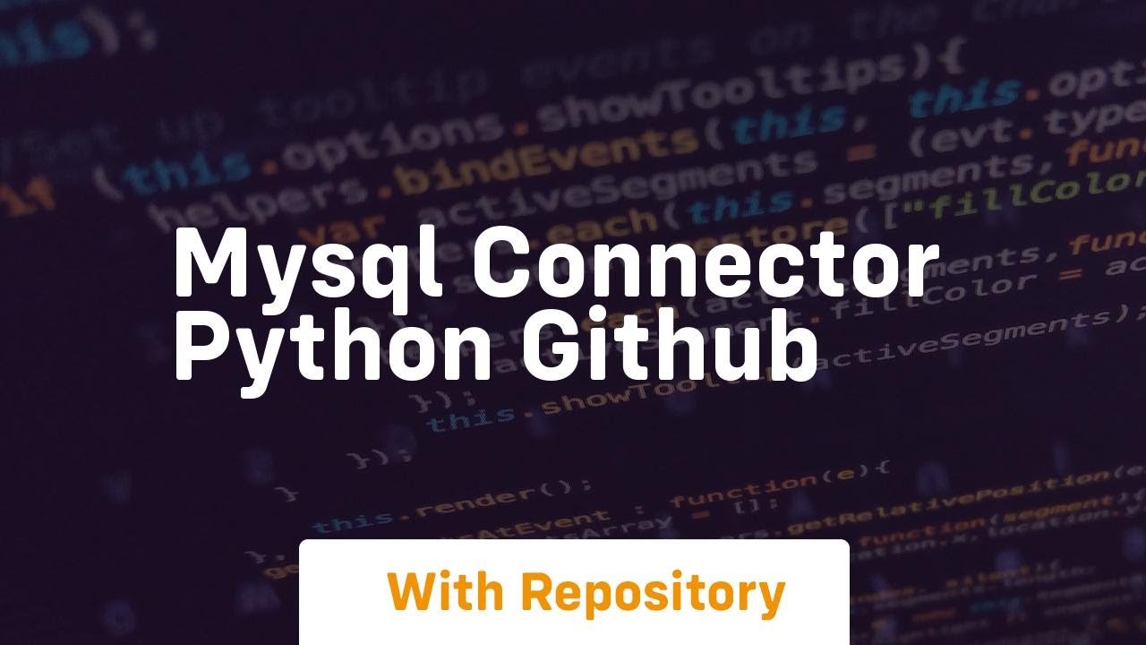 mysql connector python github