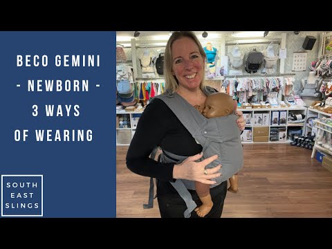 Beco Gemini with a new baby - 3 ways of wearing - NEW & IMPROVED VIDEO!