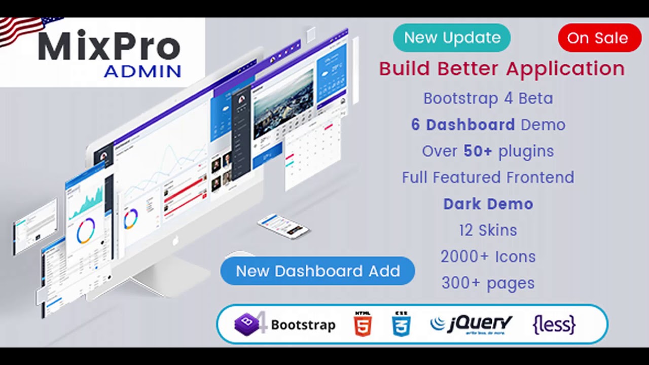 MixPro Admin - Responsive Bootstrap 4 Admin Dashboard Template | Themeforest Website Templates and