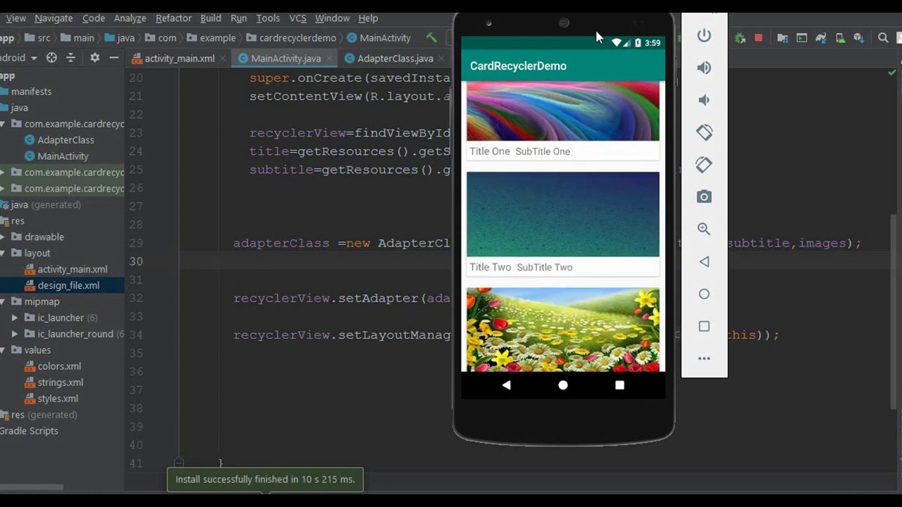 Android CardView Inside RecyclerView || *Advance Android Tutorial*