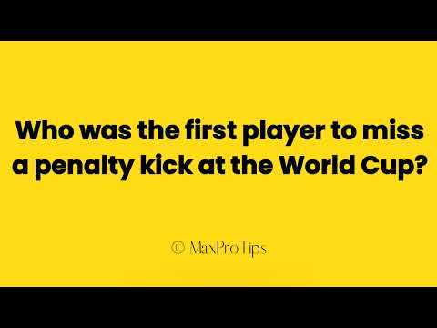 Bing Quiz: Who was the first player to miss a penalty kick at the World Cup?