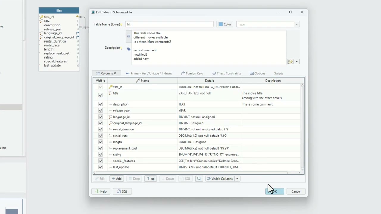 Generate Database HTML5 Documentation using DbSchema