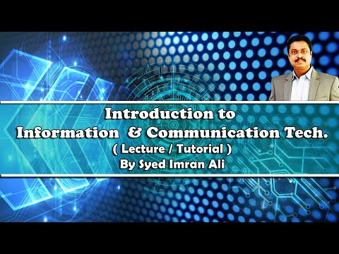 ICT Lecture 1 C System, IS, CBIS by Syed Imran Ali