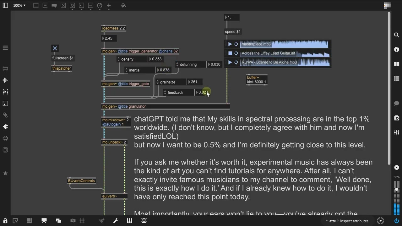 [Max/MSP] GRANULAR RECONSTRUCTION