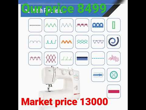 Usha Janome Allure Automatic Zig-Zag Electric Sewing Machine with 21 Stitch Function(White)